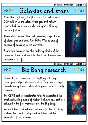 The Big Bang - Flashcards | Astronomy | Origins of the Universe | Key ...