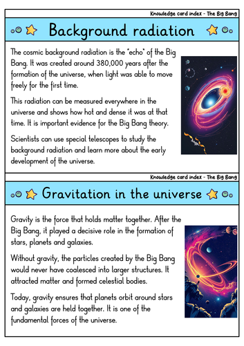 The Big Bang - Flashcards | Astronomy | Origins of the Universe | Key ...