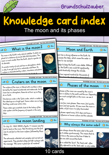The Moon - Flashcards | Astronomy | Phases, Surface & Exploration ...