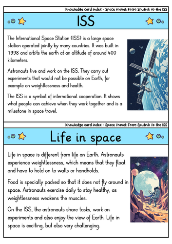 Space Exploration - From Sputnik to the ISS - Flashcards | Space ...