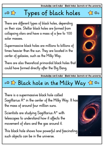 Black Holes - Flashcards | Astronomy | Key Concepts | Formation ...