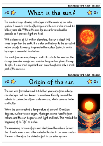 The Sun - Flashcards | Astronomy | Structure | Solar System & Energy ...