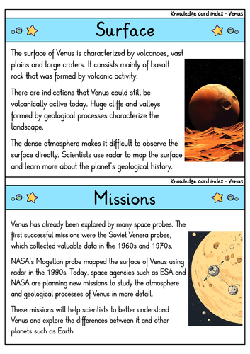 Venus - Flashcards | Astronomy | The Hot Planet | Surface & Atmosphere ...