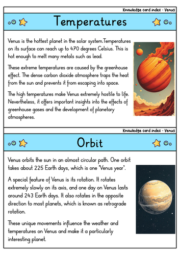 Venus - Flashcards | Astronomy | The Hot Planet | Surface & Atmosphere ...