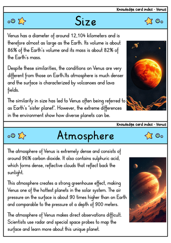 Venus - Flashcards | Astronomy | The Hot Planet | Surface & Atmosphere ...