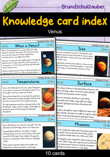 Venus - Flashcards | Astronomy | The Hot Planet | Surface & Atmosphere ...