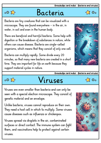Bacteria and Viruses - Flashcards | Biology | Structure, Reproduction ...