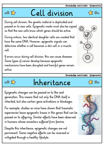 Epigenetics - Flashcards | Biology | Gene Expression & Inheritance ...