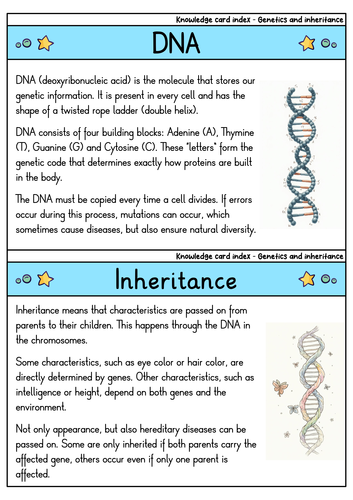 Genetics and Heredity - Flashcards | Biology | Genes, DNA & Inheritance ...