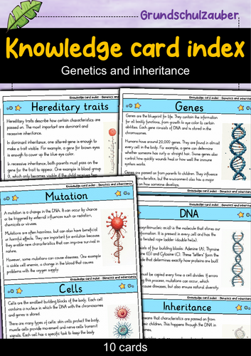Genetics and Heredity - Flashcards | Biology | Genes, DNA & Inheritance ...