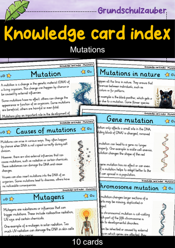 Mutations - Flashcards | Biology | Types, Causes & Effects | Teaching ...