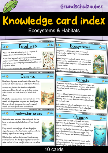 Ecosystems & Habitats - Flashcards | Biology | Types, Functions ...