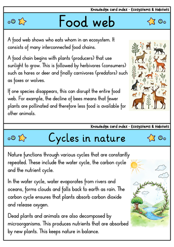 Ecosystems & Habitats - Flashcards | Biology | Types, Functions ...