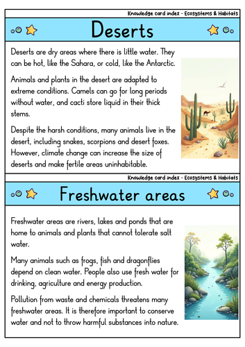 Ecosystems & Habitats - Flashcards | Biology | Types, Functions ...