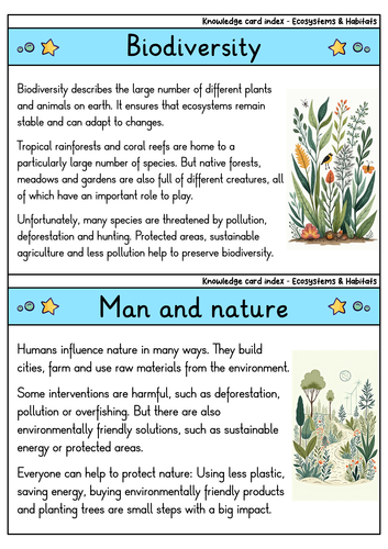 Ecosystems & Habitats - Flashcards | Biology | Types, Functions ...