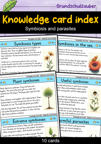 Symbiosis and Parasites - Flashcards | Biology | Types, Interactions ...