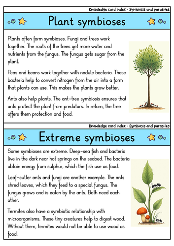 Symbiosis and Parasites - Flashcards | Biology | Types, Interactions ...