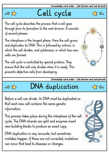 Cell Division - Flashcards | Biology | Mitosis & Meiosis | Teaching ...