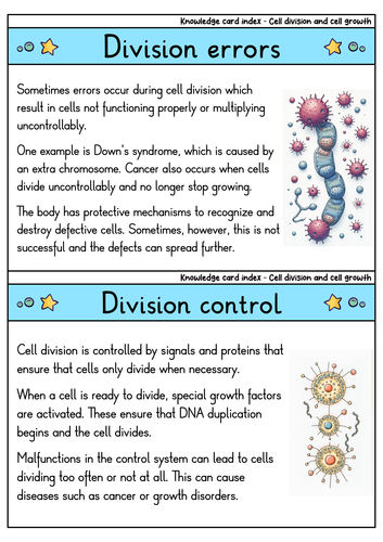 Cell Division - Flashcards | Biology | Mitosis & Meiosis | Teaching ...