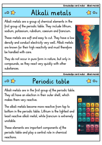 Alkali Metals - Flashcards | Chemistry | Properties, Reactivity & Uses ...