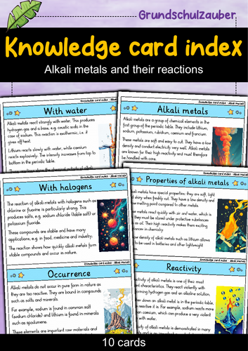Alkali Metals - Flashcards | Chemistry | Properties, Reactivity & Uses ...