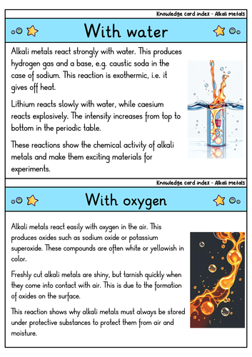 Alkali Metals - Flashcards | Chemistry | Properties, Reactivity & Uses ...
