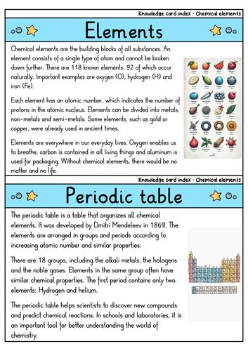 Chemical Elements - Flashcards | Chemistry | Properties, Symbols ...