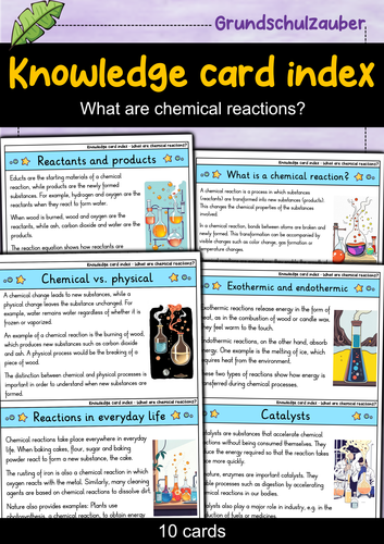 Chemical Reactions - Flashcards | Chemistry | Types, Processes & Energy ...