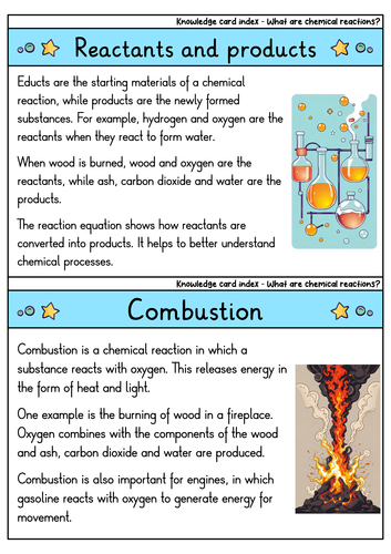 Chemical Reactions - Flashcards | Chemistry | Types, Processes & Energy ...