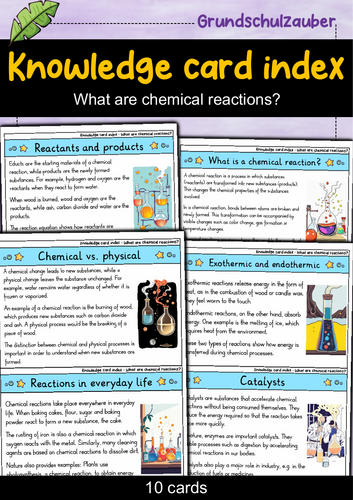 Chemical Reactions - Flashcards | Chemistry | Types, Processes & Energy ...