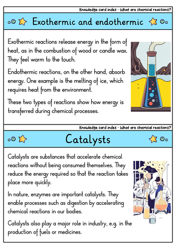Chemical Reactions - Flashcards | Chemistry | Types, Processes & Energy ...