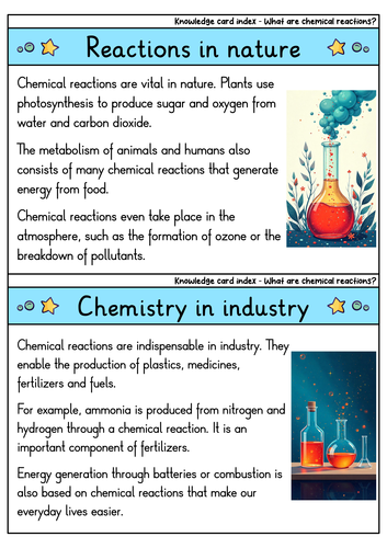 Chemical Reactions - Flashcards | Chemistry | Types, Processes & Energy ...