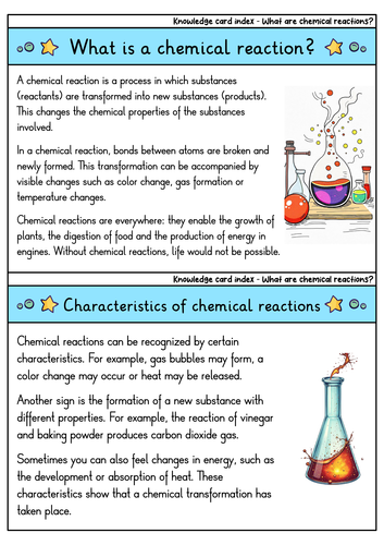 Chemical Reactions - Flashcards | Chemistry | Types, Processes & Energy ...