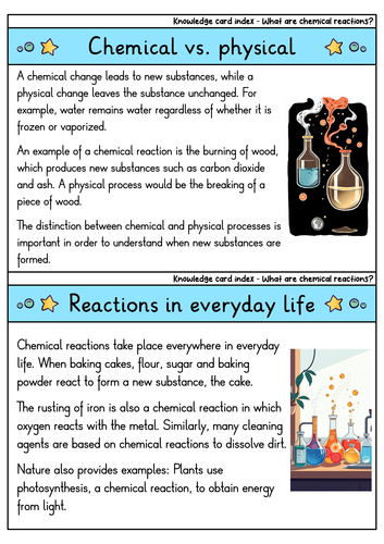 Chemical Reactions - Flashcards | Chemistry | Types, Processes & Energy ...