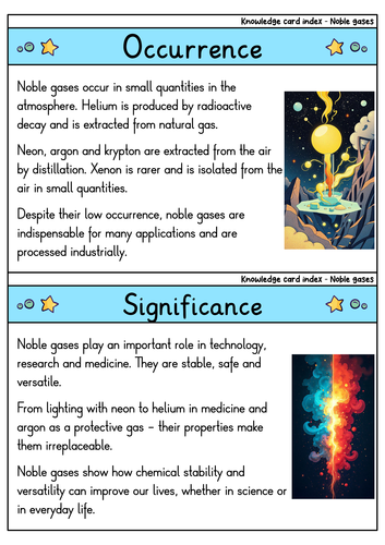 Noble Gases - Flashcards | Chemistry | Properties, Uses ...