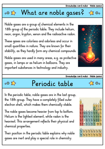 Noble Gases - Flashcards | Chemistry | Properties, Uses ...