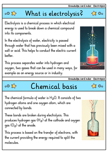 Electrolysis - Flashcards | Chemistry | Process, Applications ...