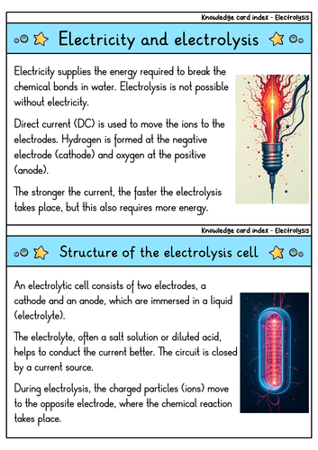 Electrolysis - Flashcards | Chemistry | Process, Applications ...