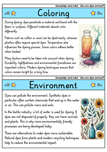Dyes - Flashcards | Chemistry | Types, Properties & Applications ...