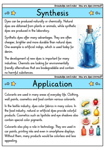 Dyes - Flashcards | Chemistry | Types, Properties & Applications ...