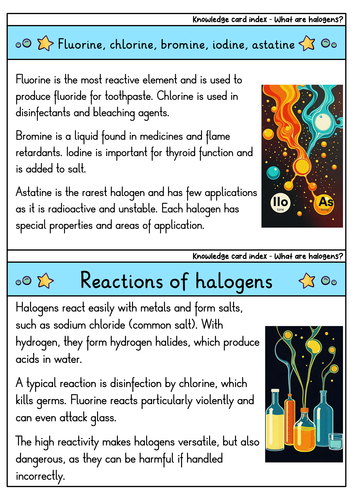 Halogens - Flashcards | Chemistry | Properties, Reactivity & Uses ...