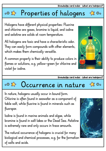 Halogens - Flashcards | Chemistry | Properties, Reactivity & Uses ...