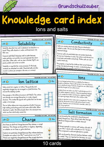 Ions and Salts - Flashcards | Chemistry | Formation, Properties ...