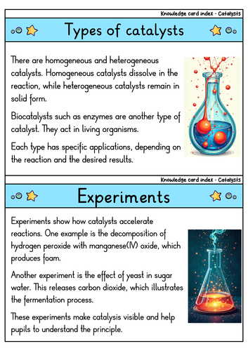Catalysts - Flashcards | Chemistry | Function, Types & Applications ...