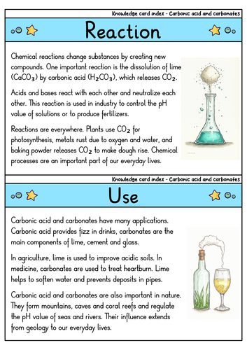 Carbonic Acid and Carbonates - Flashcards | Chemistry | Properties ...