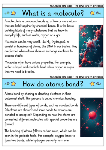 Molecule - Flashcards | Chemistry | Structure, Bonding & Properties | Teaching Resources