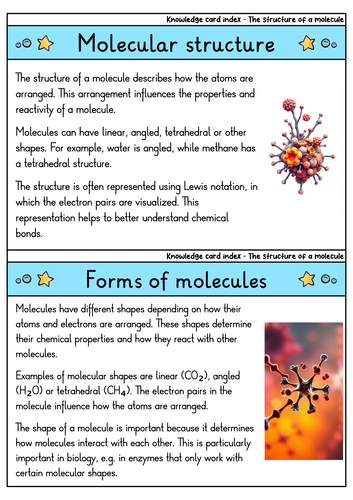 Molecule - Flashcards | Chemistry | Structure, Bonding & Properties | Teaching Resources