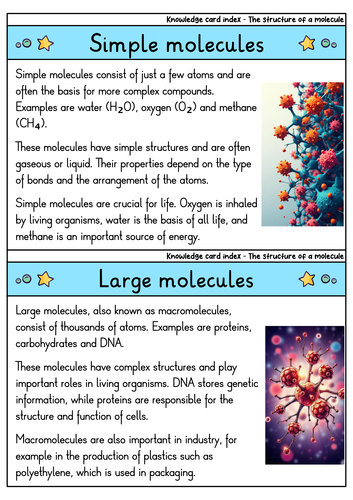 Molecule - Flashcards | Chemistry | Structure, Bonding & Properties | Teaching Resources