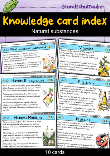 Natural Substances - Flashcards | Chemistry | Sources, Properties ...