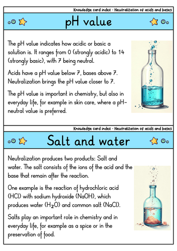 Neutralization of Acids and Bases - Flashcards | Chemistry | Reactions ...